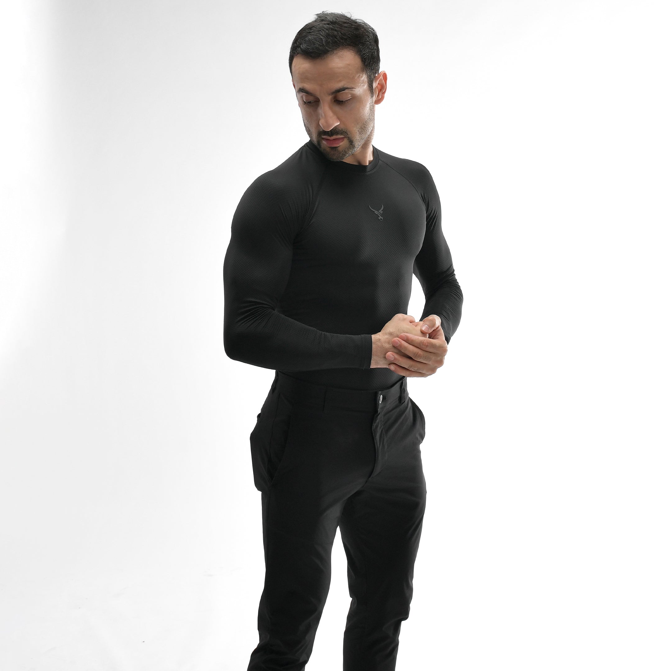 Skyn Compression Long Sleeve – Black | IRONGEAR – IRONGEAR Fitness
